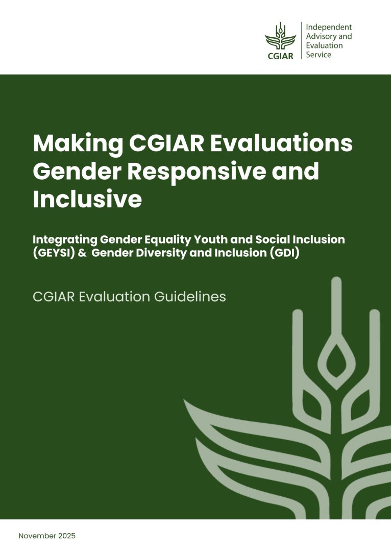 Making CGIAR Evaluations Gender Responsive and Inclusive | IAES | CGIAR Independent Advisory and ...